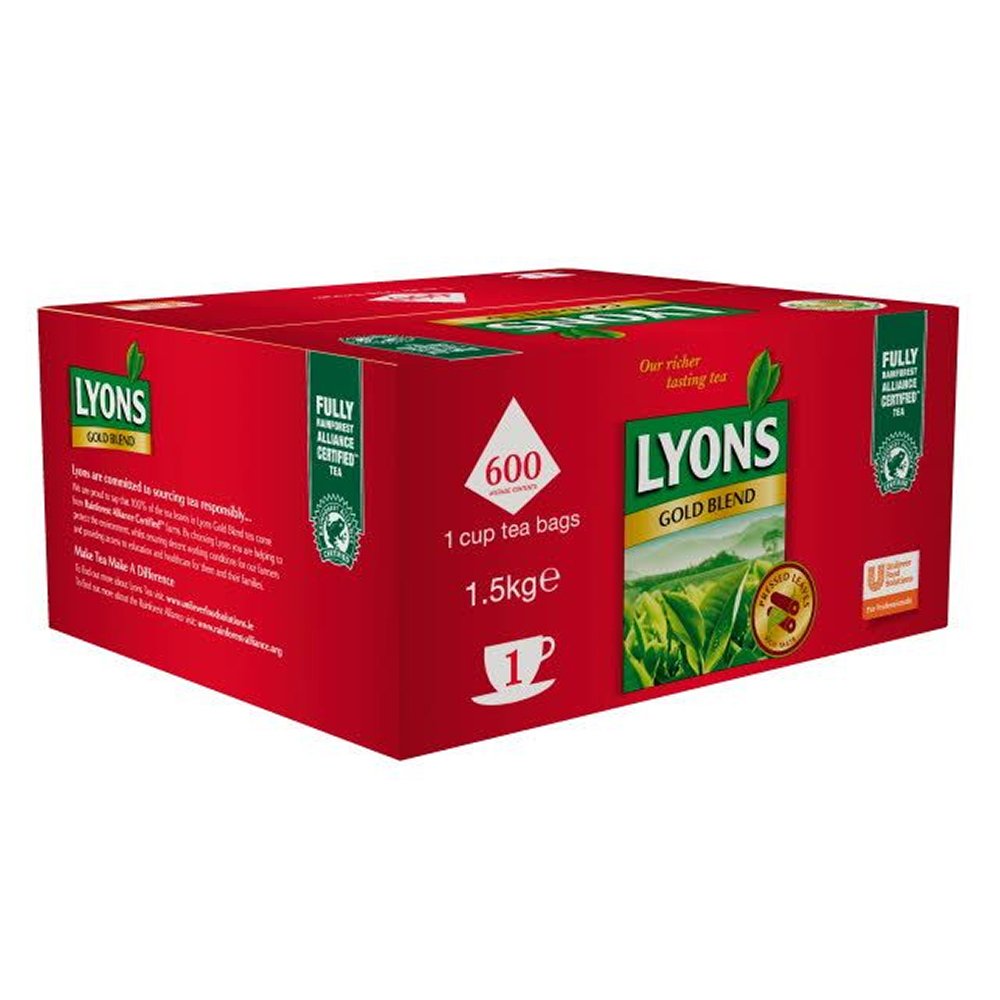 Lyons Gold Blend Pyramid Tea Bags 600s Ise Forest And Garden
