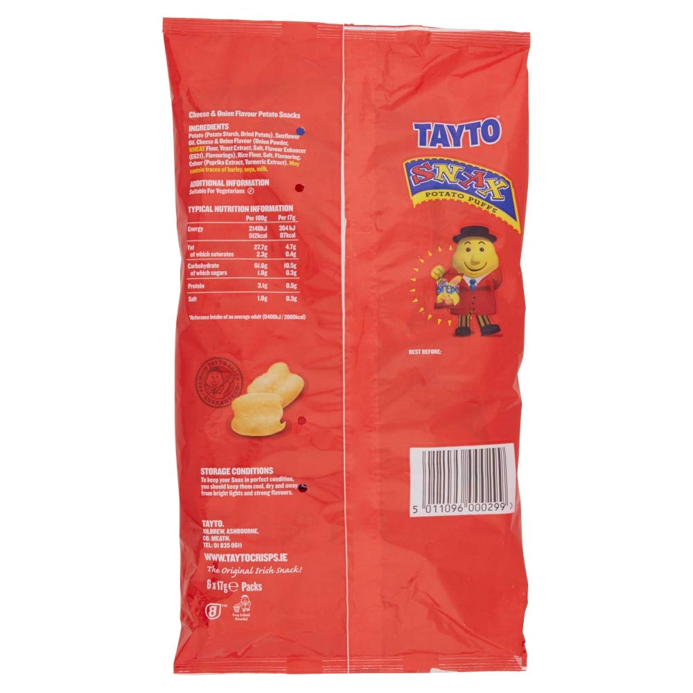 Tayto Snax (Cheese and Onion Flavour) – ISE Forest and Garden