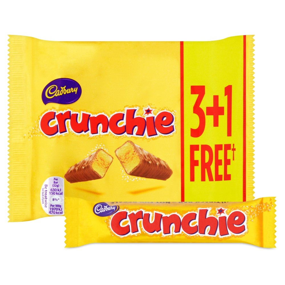 Original Cadbury Crunchie 3+1 Free Pack-Imported From The UK England ...