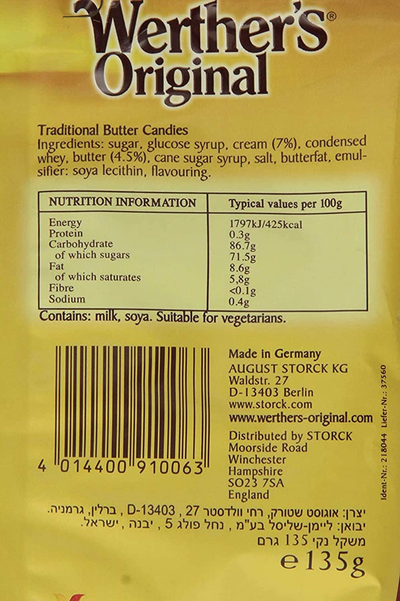 Werther's Original 135g – ISE Forest and Garden
