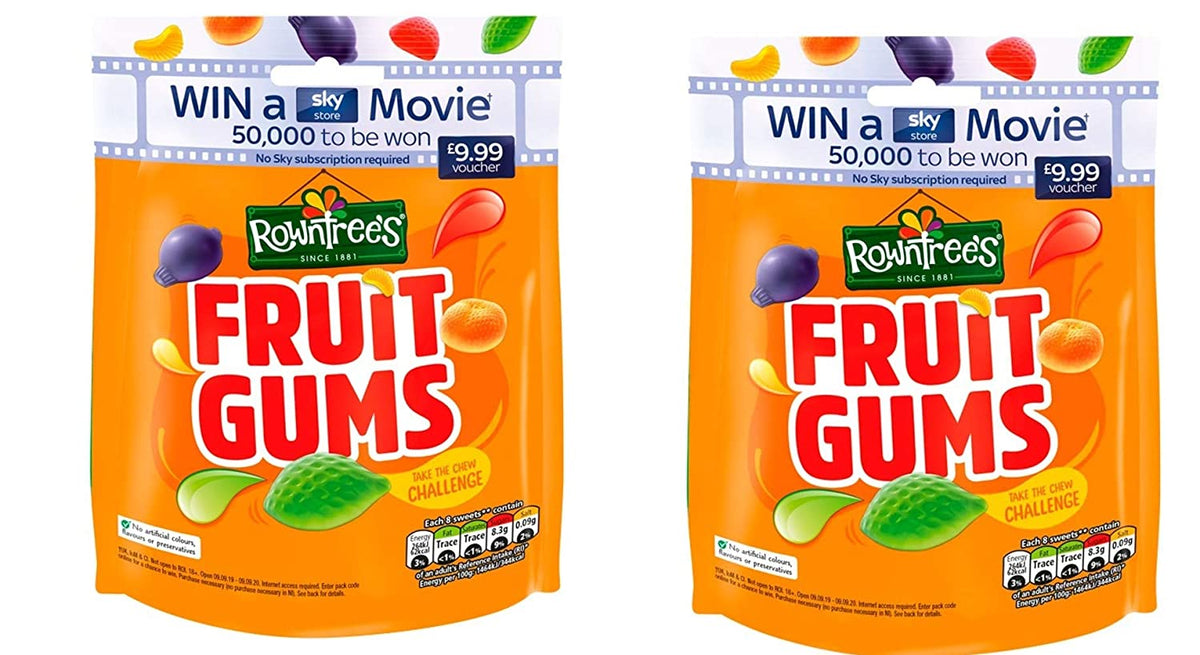 Rowntree's Fruit Gums Sweets Sharing Pouch, 150 g – ISE Forest and Garden